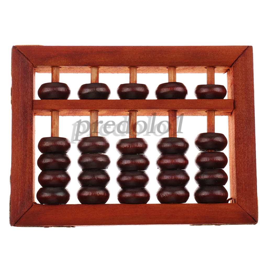 Arithmetic 5 Abacus Wooden Learn Kid\'s Aids Digits Caculating Math ...
