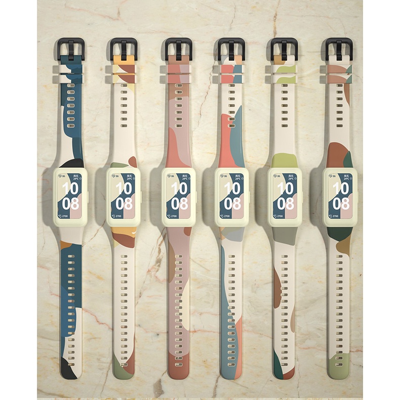 Morandi สายนาฬิกาข้อมือซิลิโคนนิ่ม สีสดใส แบบเปลี่ยน สําหรับ Huawei ...
