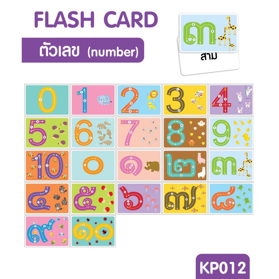 แฟลชการ์ด ตัวเลข (Number Flash cards) | Shopee Thailand