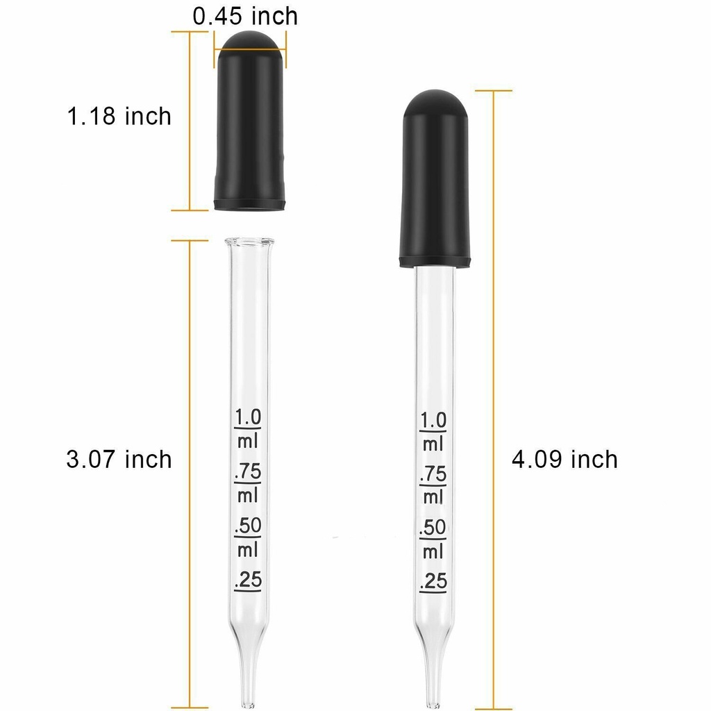 10pcs Glass Scale Dropper Rubber Head Scale Pipette Dropper Essential ...