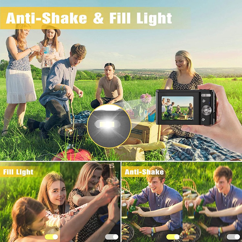 1080P 36.0 Mega Pixels Camera Mini Cameras for Students Teens-Black ...