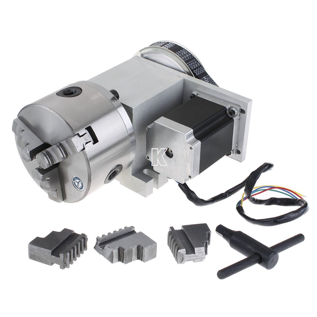 แกน A แบบ B หัวจับ 80 mm CNC L-type 4th-Axis Router Rotational Rotary A ...