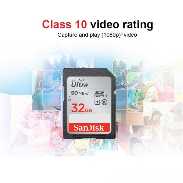 HOTSanDisk Ultra SD Card 32GB Class10 Speed 90MB/s SDSDUNR-032G-GN6IN เมมโมรี่ การ์ด ใส่ กล้อง ...