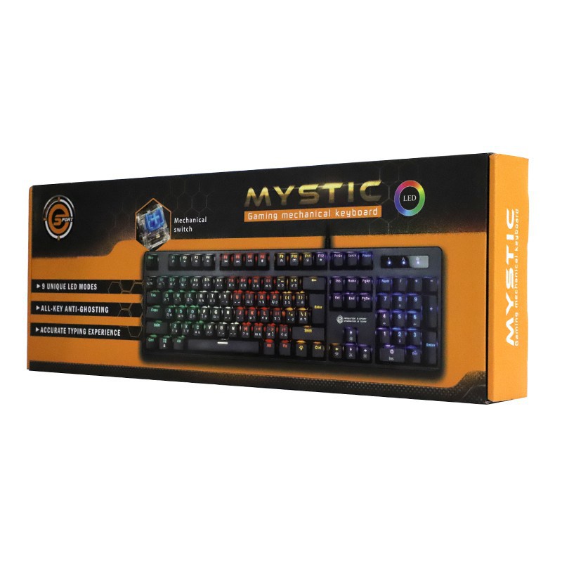คีย์บอร์ดเกมส์มิ่ง Neolution E-Sport Gaming Keyboard Mystic Plus Blue ...