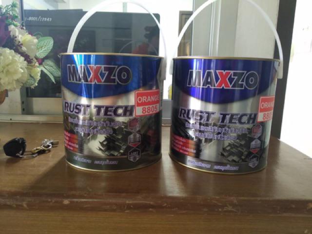 MAXZO Rust Tech สีทาเหล็ก 2 IN 1 สีกันสนิมและสีทับหน้า ในหนึ่งเดียว ...