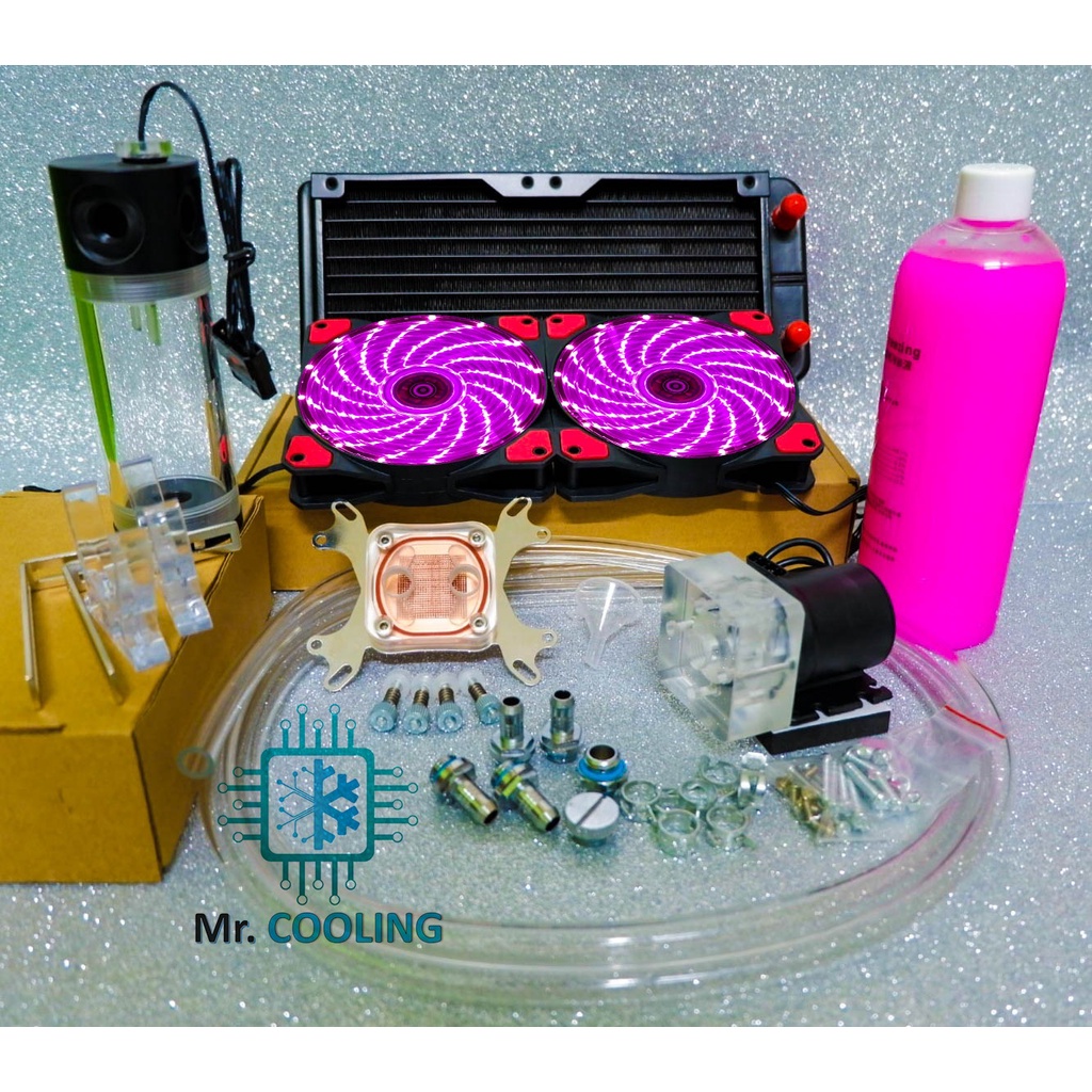ชุดน้ำเปิด1ตอน ระบายความร้อนCPU ครบชุด/CPU Water Cooling Open Loop Set ...