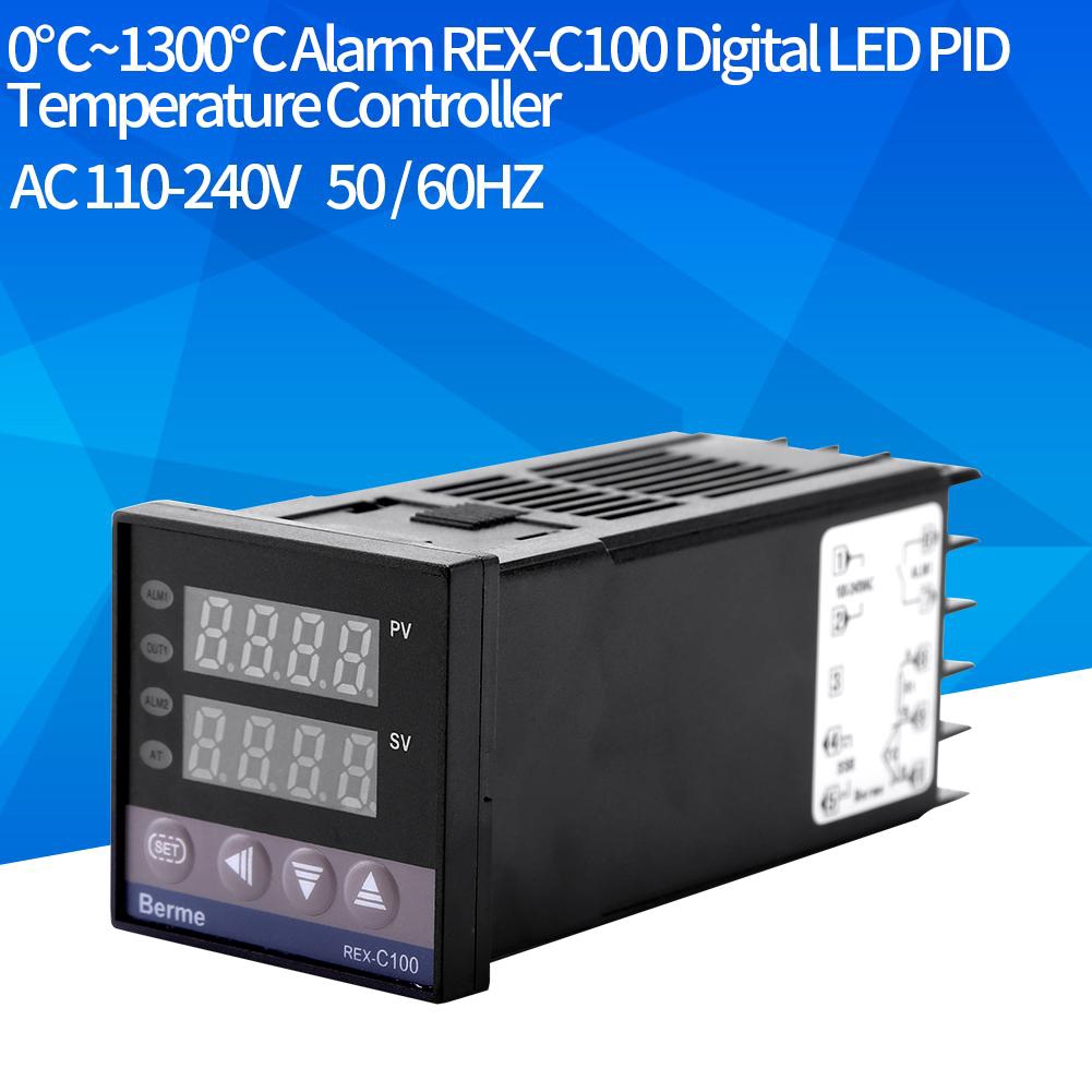 AC110V-240V 01300 Alarm REX-C100 Digital PID Temperature Controller ...