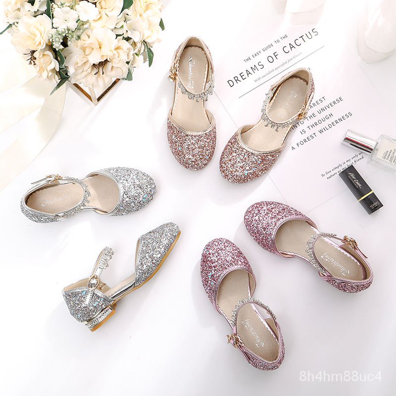 2021แสดงหนังเด็กรองเท้าส้นสูงใหม่เป่าโถวฤดูร้อนสาวรองเท้าแตะแฟชั่น ...