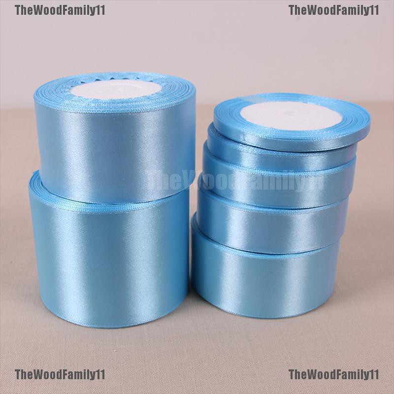 TWF Sky Blue 25 Yards Silk Satin Ribbon Wedding Party Decoration Gift ...