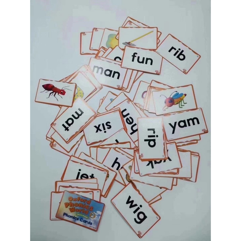 *ส่งทุกวัน *แฟลชการ์ด Flash cards Oxford Phonics worlds จำนวน 511 ใบ เล ...