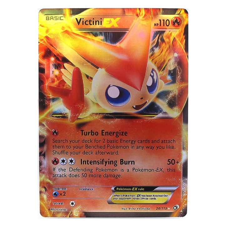 Victini EX 24/113 วิกทินี Pokemon Matt Card ภาษาอังกฤษ | Shopee Thailand