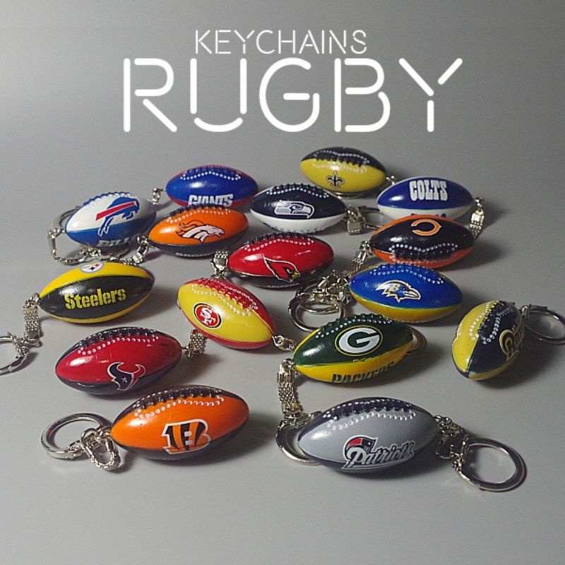 NFL Team Logo Football Keychain | Shopee Thailand