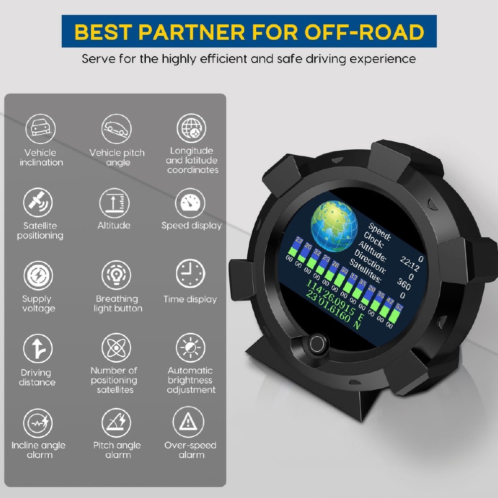 AUTOOL X95 GPS เครื่องวัดความเอียงรถยนต์อัจฉริยะ HUD (head-up diaplay ...