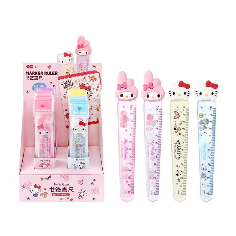 ใหม่ ไม้บรรทัด ลายการ์ตูนอนิเมะ Sanrio สุนัขพุดดิ้ง น่ารัก ใช้ได้สองแบบ