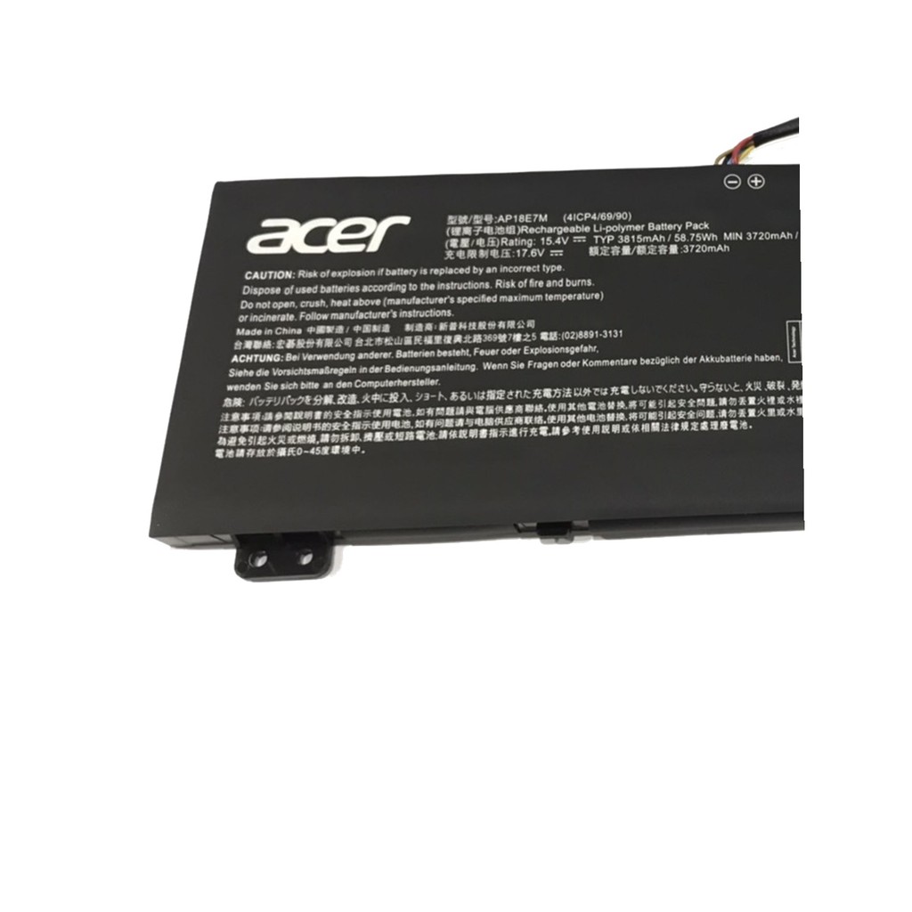 BATTERY ACER AP18E7M แท้ ORG ใช้ได้กับรุ่น Nitro 5 AN515-54 Nitro 7 ...
