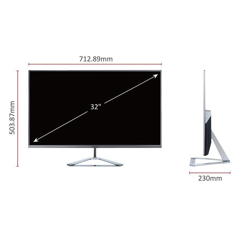 ViewSonic VX3276-2K-MHD-2 32 Quad HD 2560 x 1440 2K Resolution 2 x HDMI ...