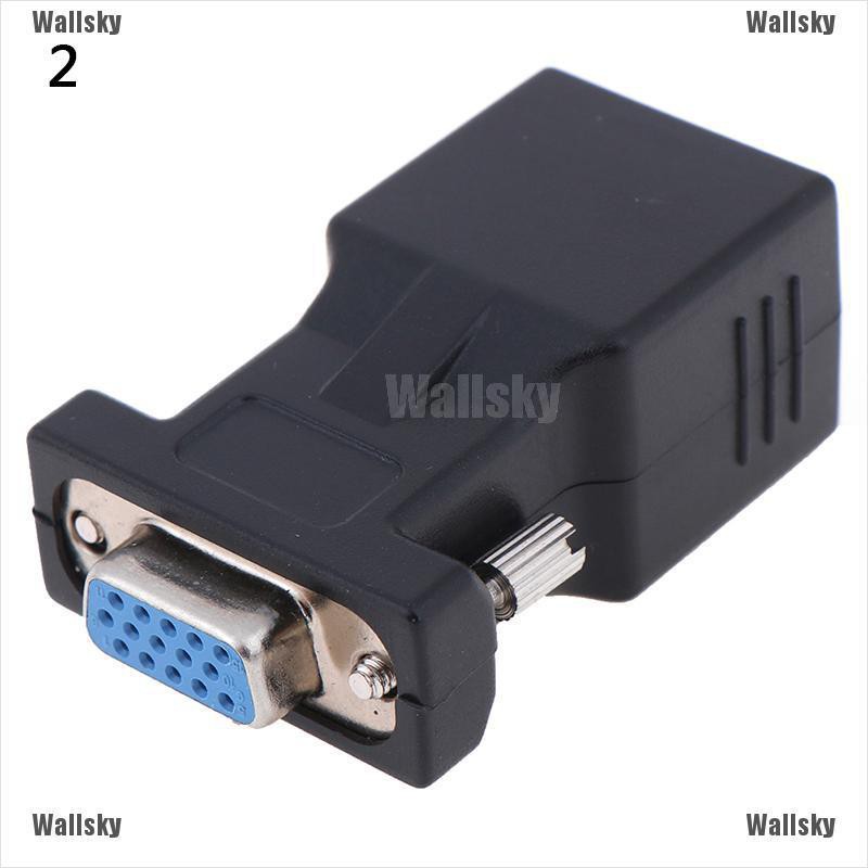 Wallsky VGA Male Female to RJ 45 15 Pin Network Adapter Connector LAN ...