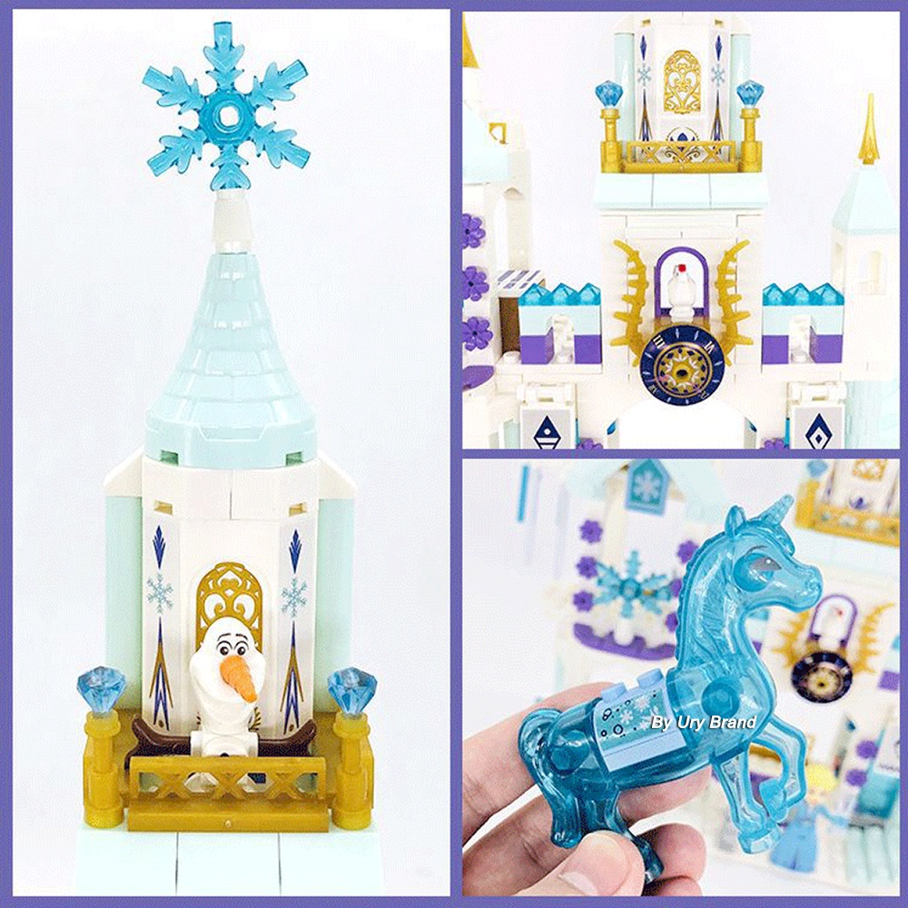 Lego Friends ที่เข้ากันได้ Disney Frozen 2 ปราสาทเจ้าหญิงน้ำแข็ง Lepin ...