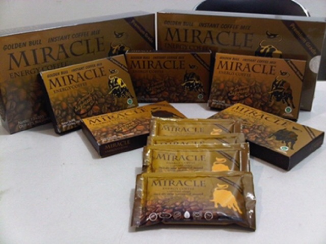 กาแฟ MIRACLE ENERGY COFFEE มิราเคิล เอนเนอร์ยี่ คอฟฟี่ กระทิงทอง กาแฟ ...