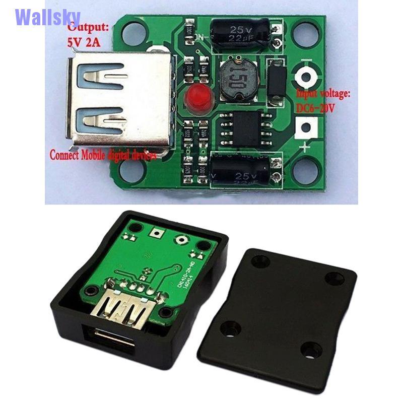 Wallsky Dc 6V-20V 18V To 5V 2A Usb แผงพลังงานแสงอาทิตย์ควบคุมการชาร์จไฟ ...