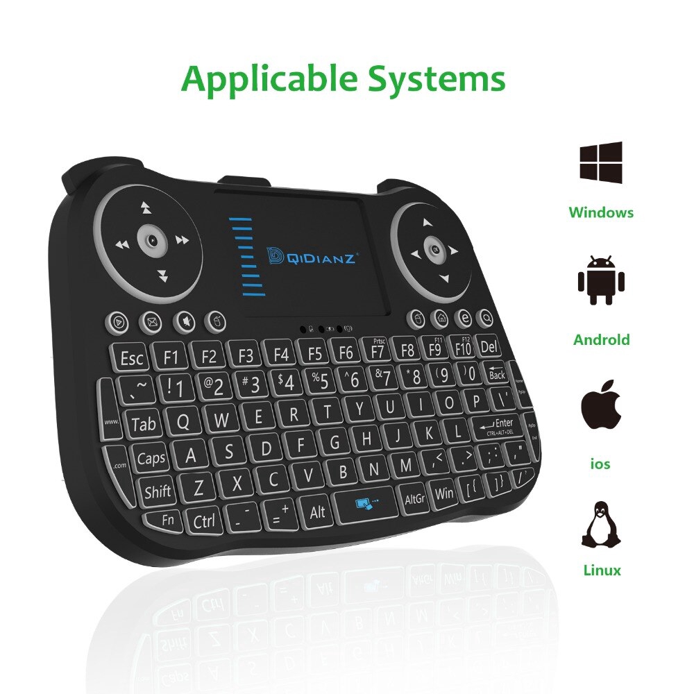 2.4G Backlit Touchpad Mini Wireless game Keyboard for Android Smart TV ...