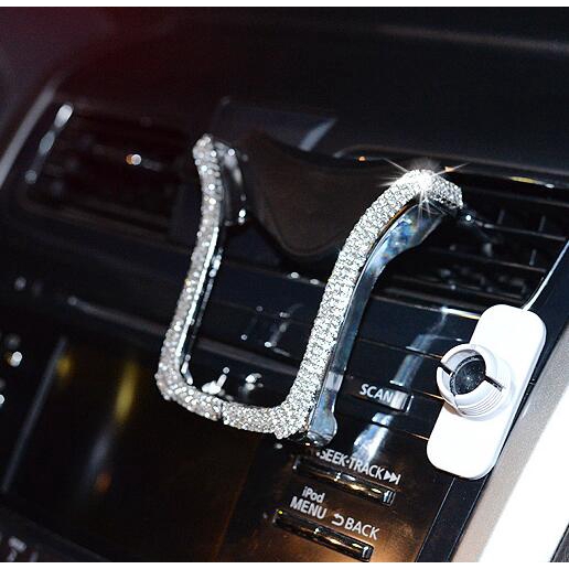 Crystal Diamond Universal Car Phone Holder Bling Rhinestone Car Air ...