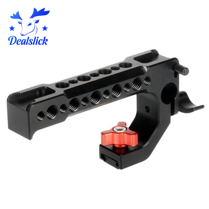 DSLR Camera Handle with 15mm Rod Hole Cold Shoe 1/4 Inch 3/8 Inch ...