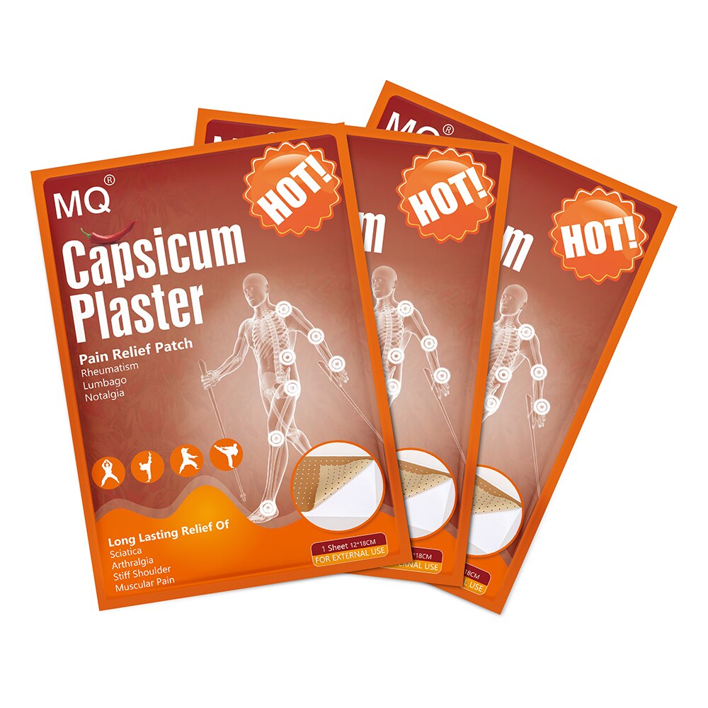 MQ 6PCS Capsicum Plaster Medical For Muscle Medical Chilli Pain Relief ...