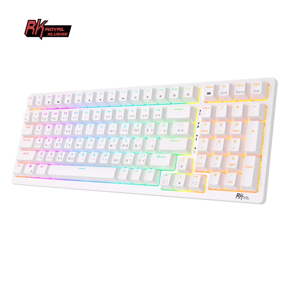 Royal Kludge RK98 RGB Hotswap RK คีย์ไทย - English คีย์บอร์ดไร้สาย ...