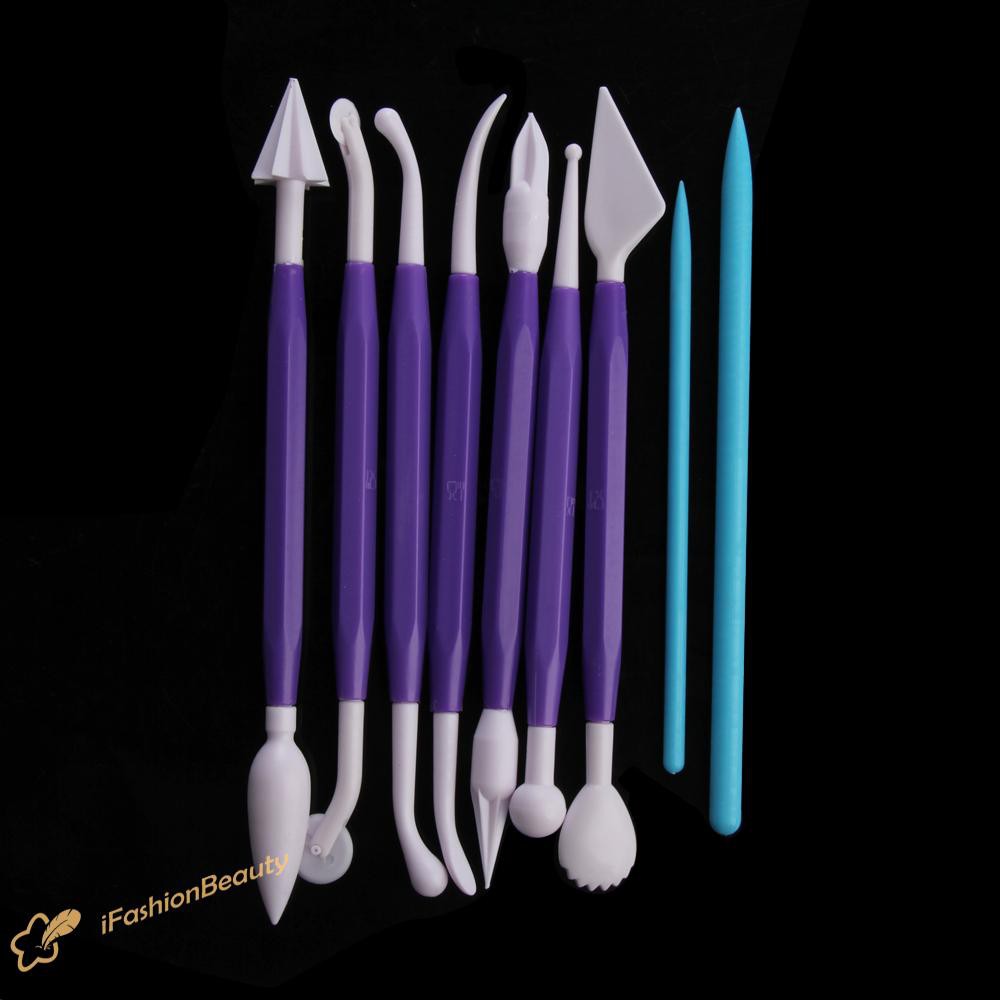 9pcs Plastic Clay Sculpting Carving Pottery Shaper Polymer Modeling ...
