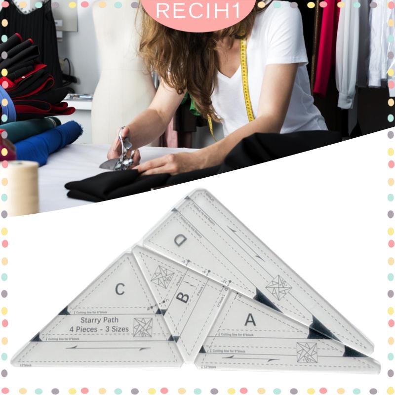 Triangle Quilting Ruler Sewing Patchwork Clear Template for Tailor ...
