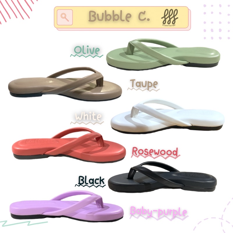 Clearance sale35ใส่ได้ Fluffystep Bubble c. รองเท้าแตะพื้นหนานุ่ม - fluffystep - ThaiPick