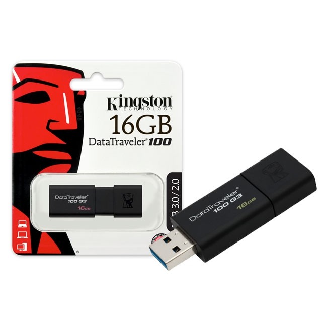 ของแท้ แฟลชไดร 16GB Kingston DT100G3 USB 3.0 ประกันศูนย์ synnex ประเทศไทย | Shopee Thailand
