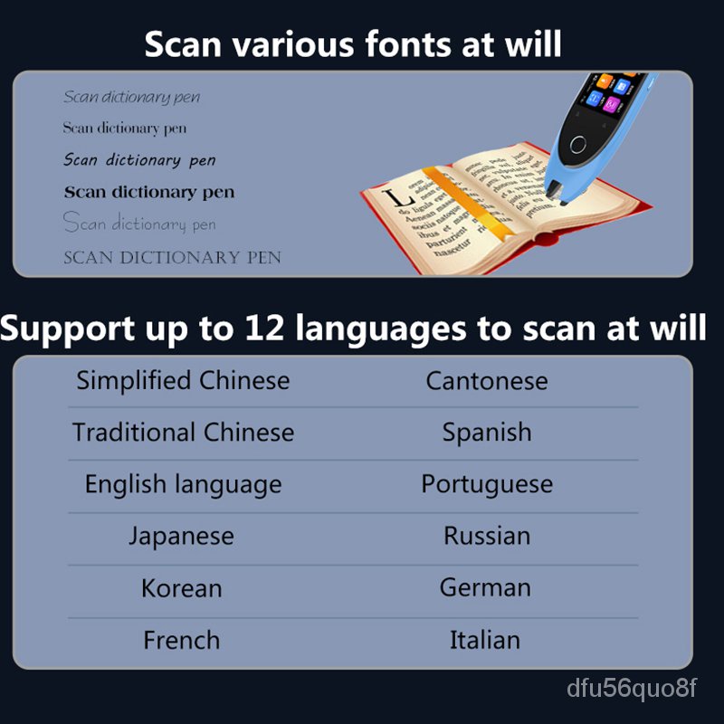 S50 smart 112 Languages translate Dictionary Translator Pen Scanner Text Scanning Reading ...