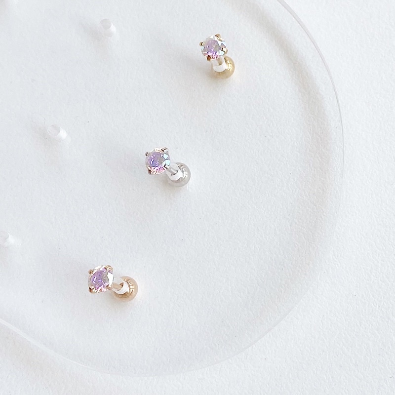 Diamond holo จิวโฮโลแกรม piercing 1 ชิ้น .ﾟﾟ - meemerming - ThaiPick