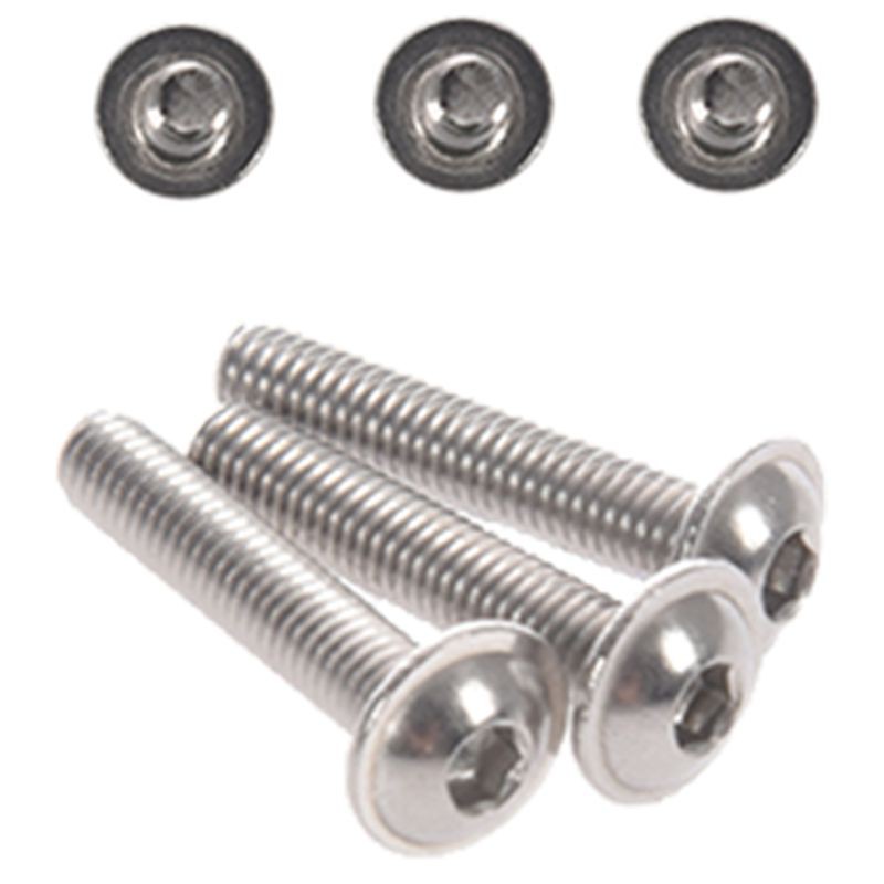 Stainless Hex Socket Flanged Button Head Hex Screws Screws Silver 50pcs ...