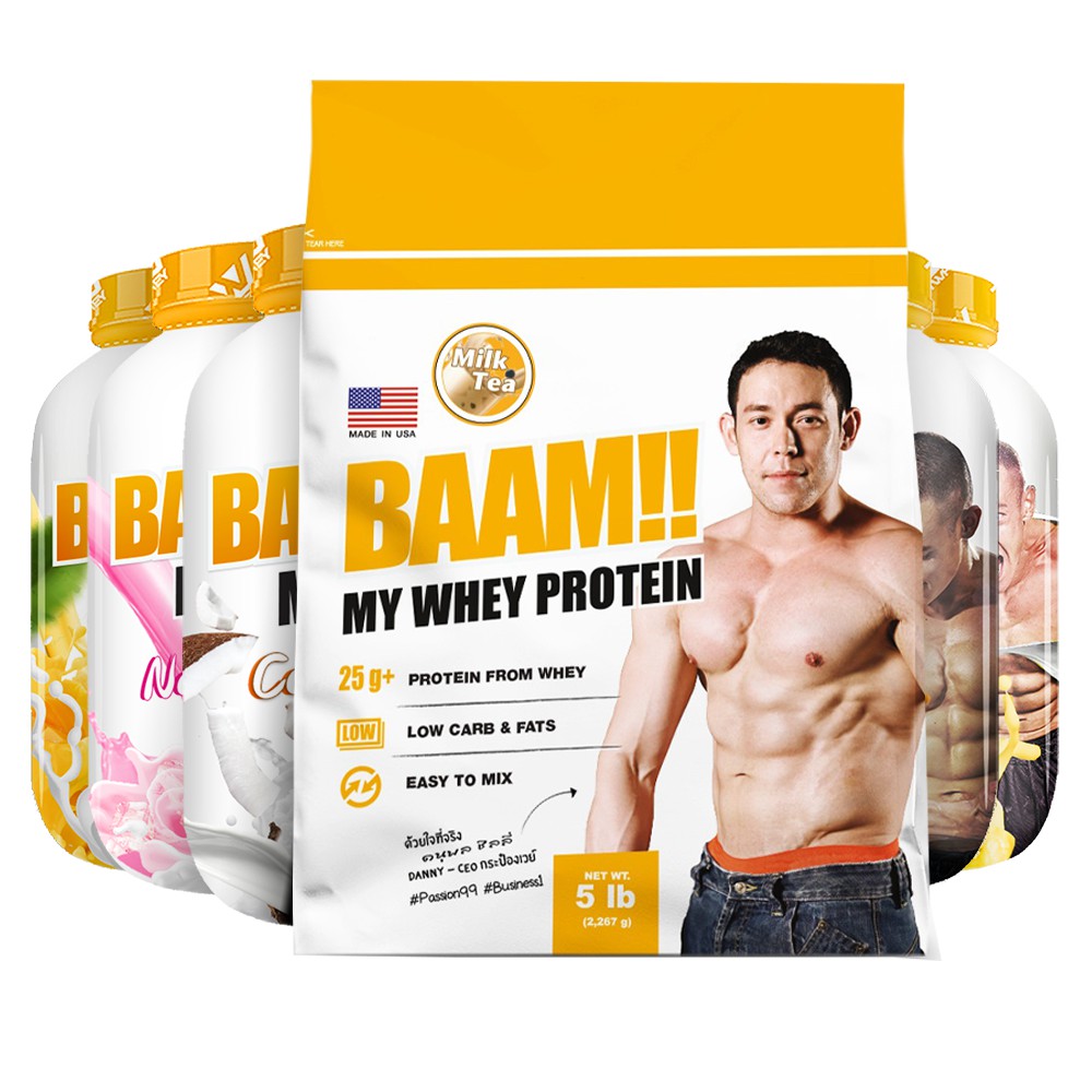 whey protein BAAM thai series ขนาด 5 lbs เวย์โปรตีน ลดน้ำหนัก เพิ่ม ...