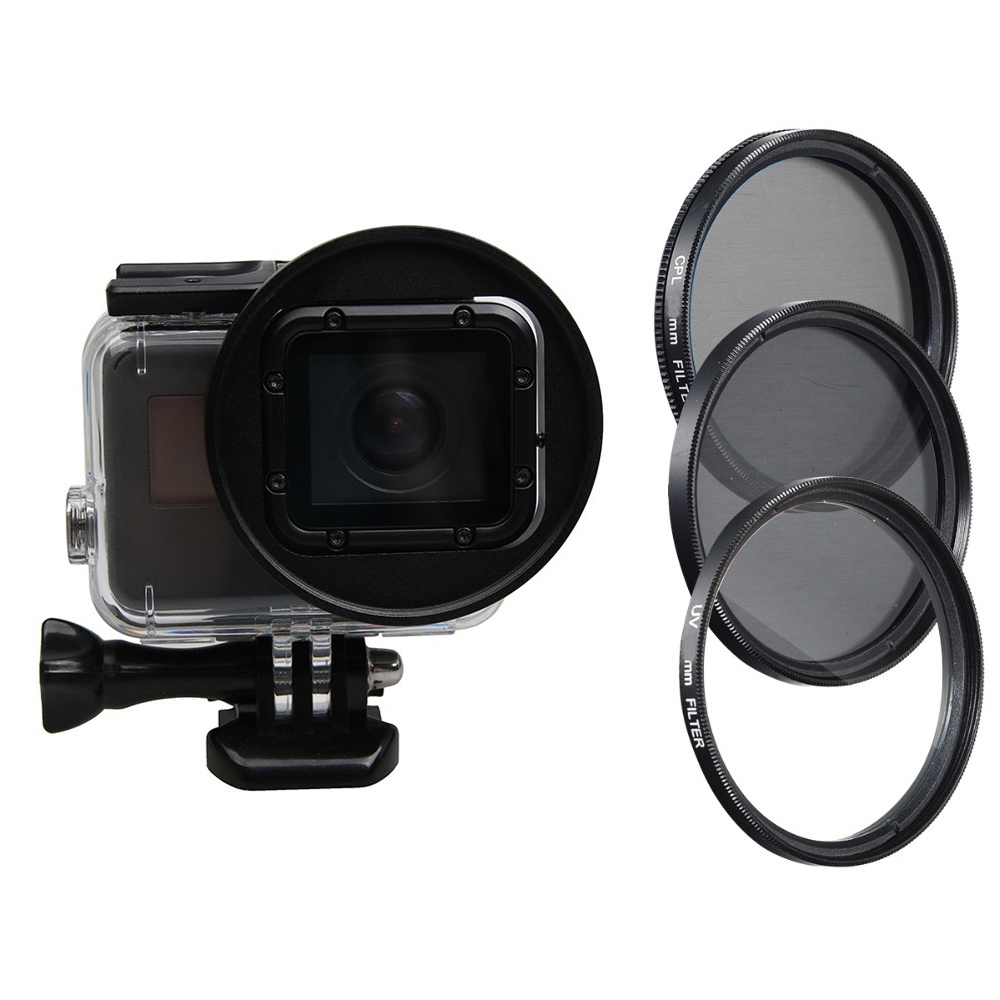 For GoPro 5 6 7 Black Filter UV CPL ND4 58mm Adapter Ring Filtors Lens ...