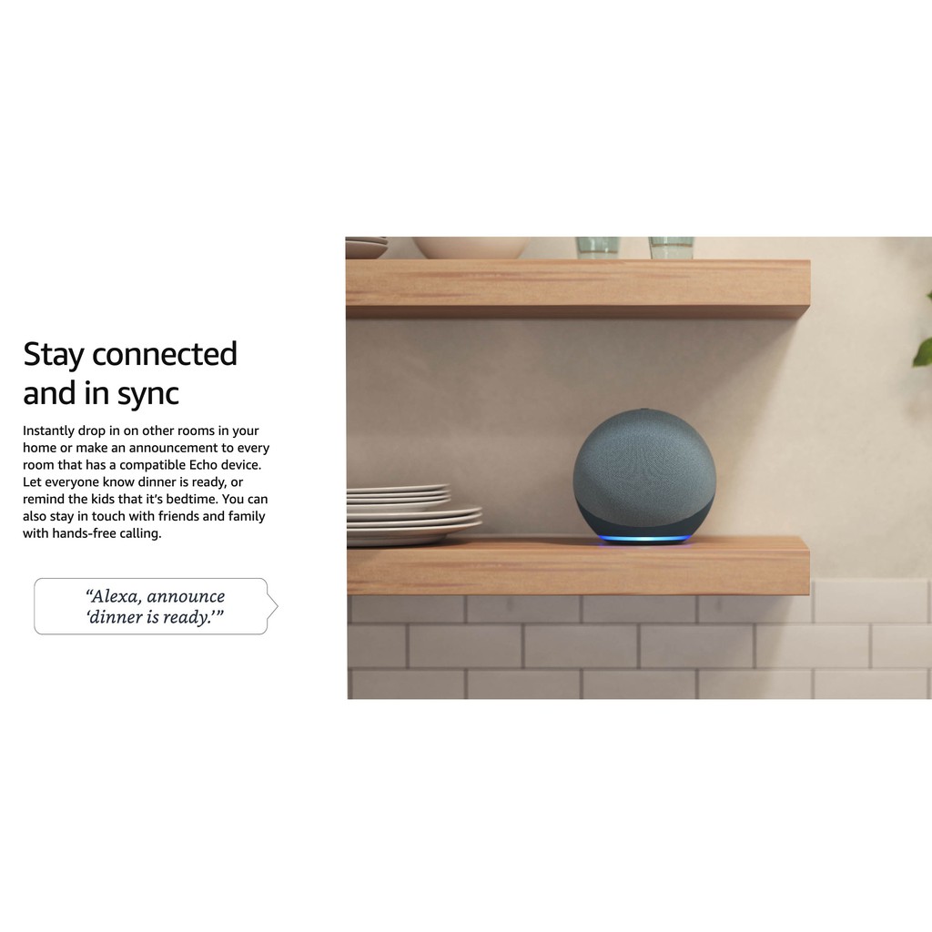 [พร้อมส่ง] ลำโพง All-New Amazon Alexa Echo 4th Gen with Dolby Audio ...