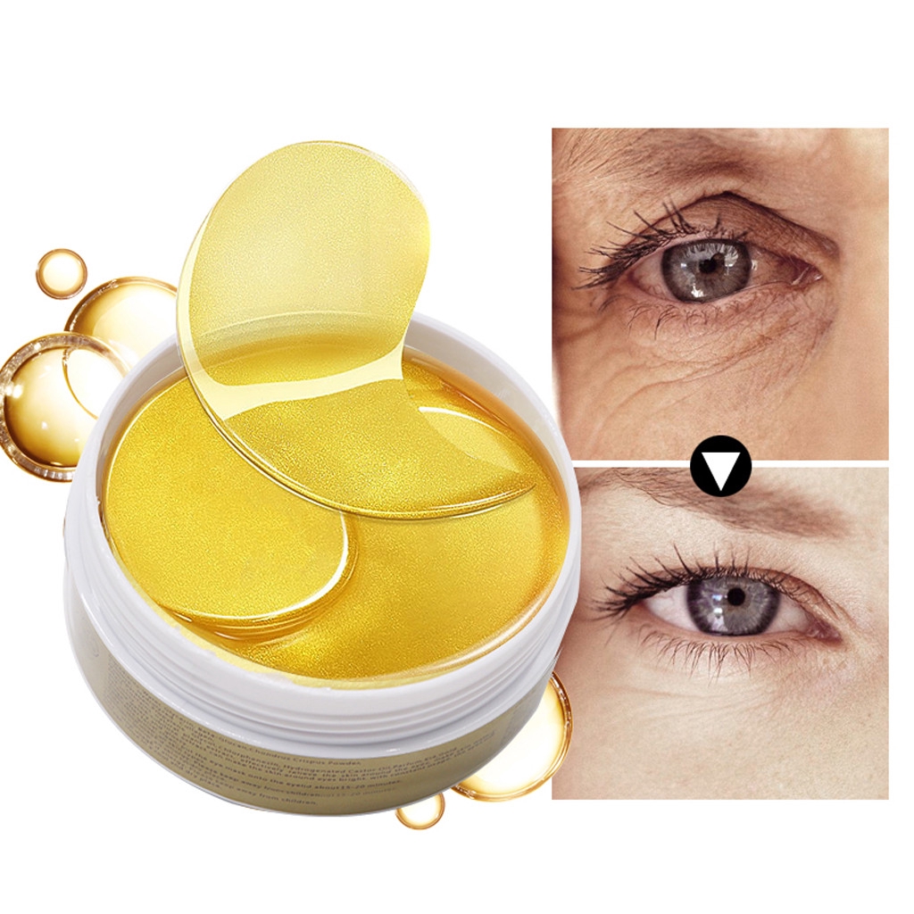 Crystal 24K Gold Powder Gel Collagen Eye Mask Anti-Aging Masks Sheet ...