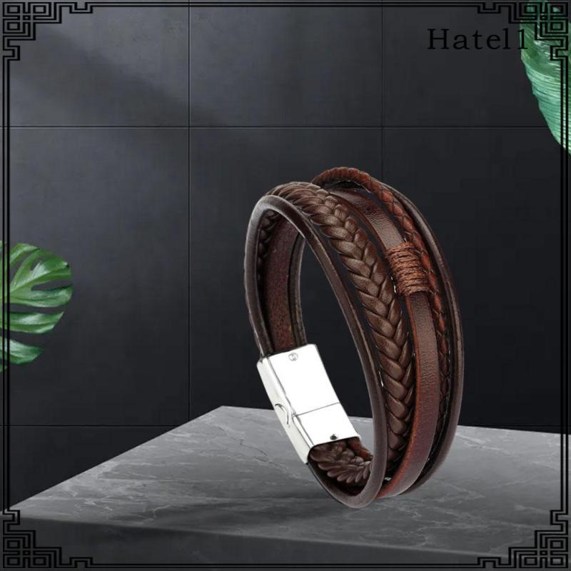 สร้อยข้อมือ กําไลข้อมือ สายหนัง Pu แบบถัก สําหรับผู้ชาย - hatel.th ...