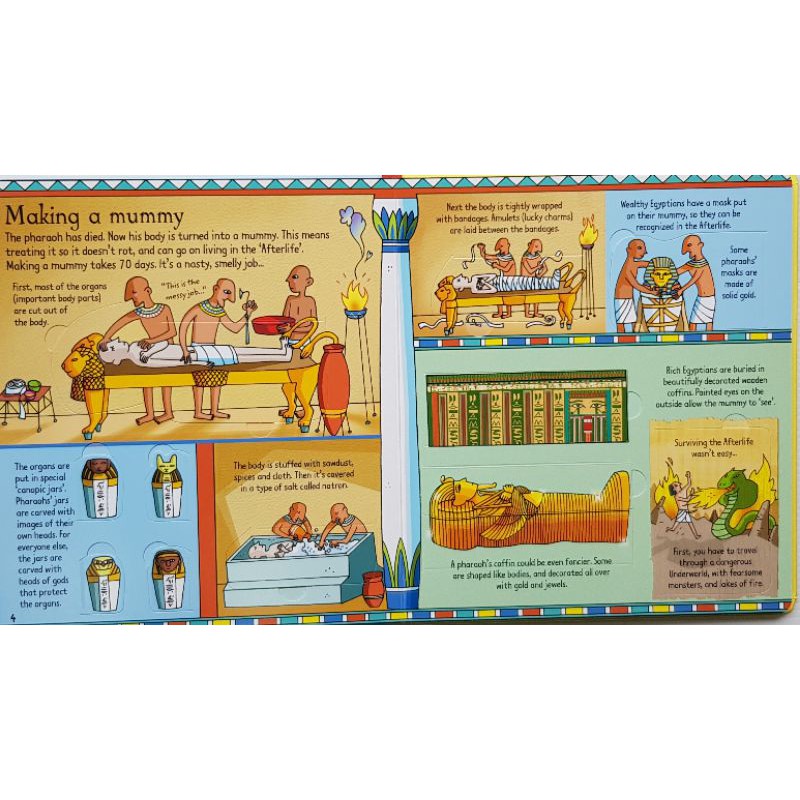 Look inside Mummies and pyramids เหมาะสำหรับ 4 ขวบ Board book กระดาษ ...