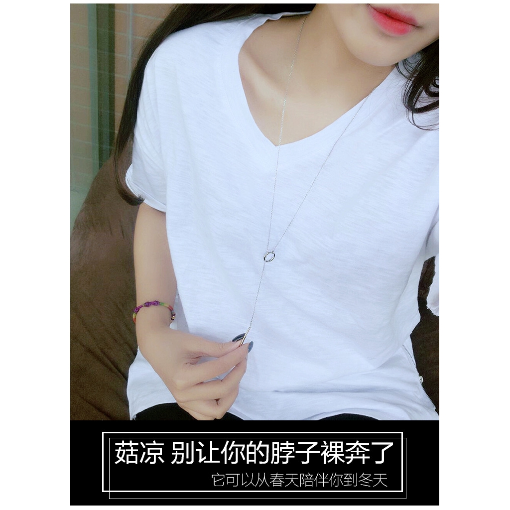 S925 Sterling Silver เครื่องประดับสร้อยคอเงินแฟชั่นเกาหลี ...