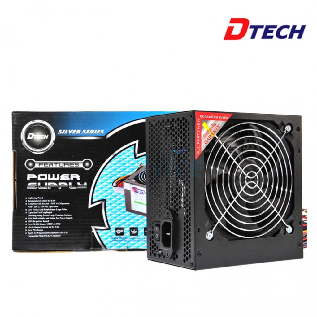 PSU DTECH P W036 650W. DTECH พาวเวอร์ซัพพายจ่ายไฟคอมพิวเตอร์ 650W ...