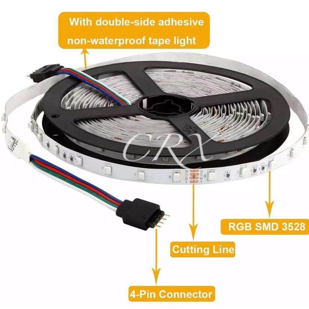 LED Strip light ชุดไฟ LED รุ่น 3528 RGB ชนิดสลับสี พร้อมรีโมทย์ และ ...