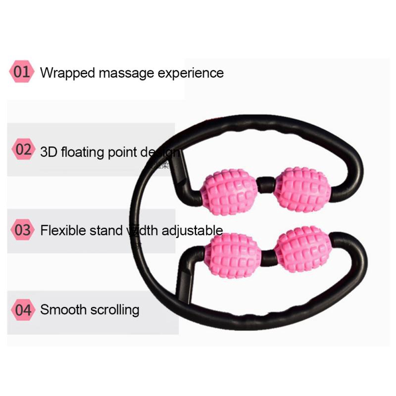 360 Degree Massager Leg Muscle Relaxation Roller Ring Clamp Massage ...