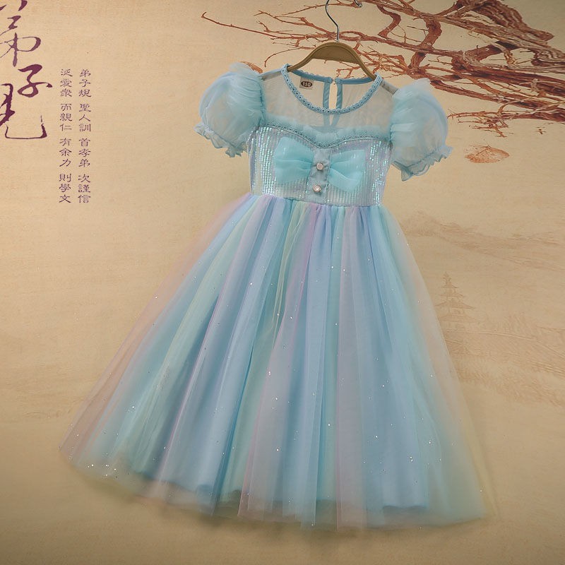 Ready Stock ️Frozen Princess Dress Fever Elsa Costume Girl Kids Party ...