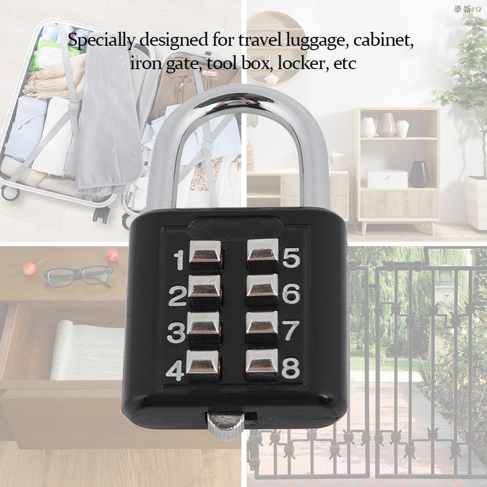 8 Dial Digit Password Combination Padlock Zinc Alloy Suitcase Luggage ...