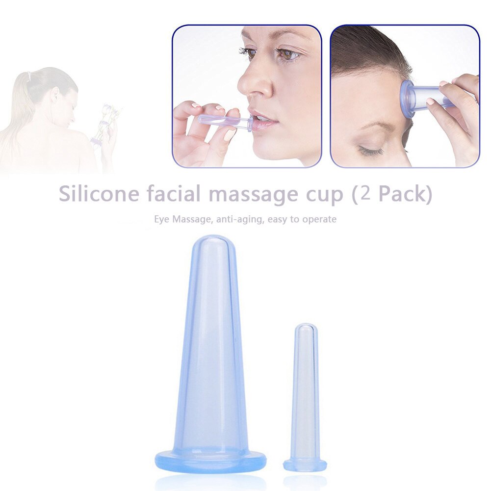 Please COD 2PCS Silicone Cupping Suction Can Vacuum Face Massage Cup ...