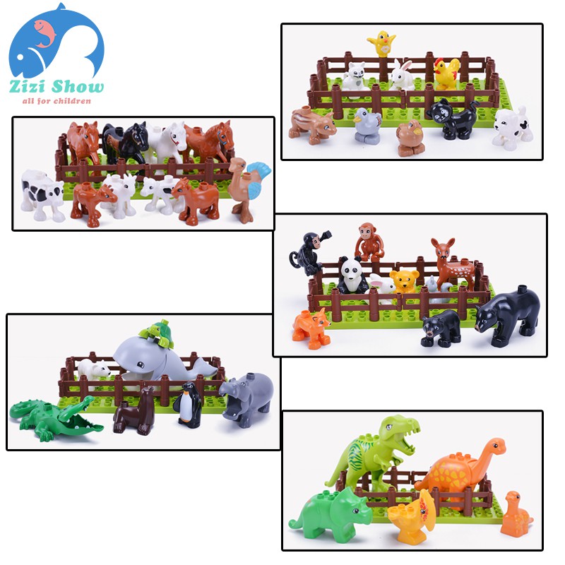 Lele Block Big Animal Building Blocks Cartoon Model Toys Compatible ...